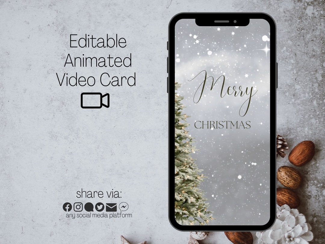 Animated Christmas Ecard Digital Christmas Card Christmas - Etsy
