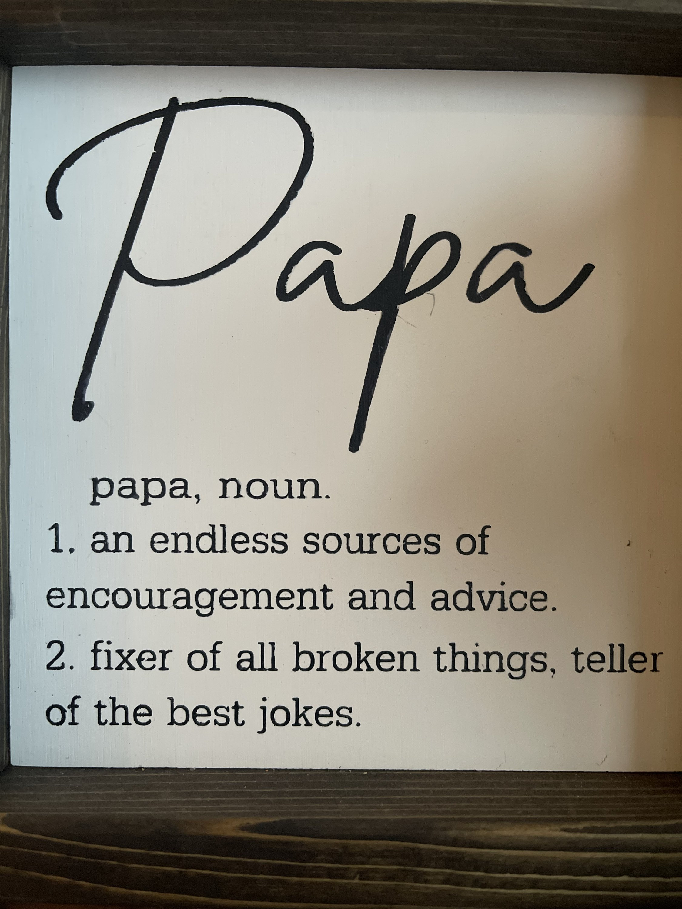 7x7” Papa Definition Mini Sign - Etsy