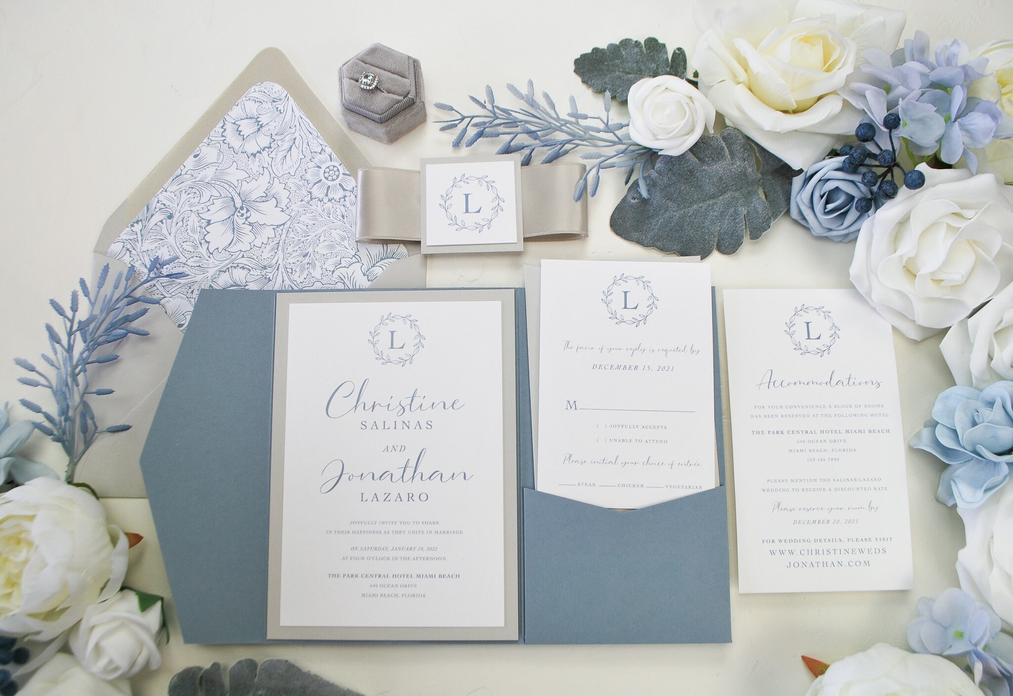 Y And R Monogram Invitations