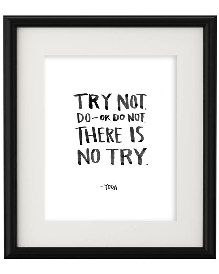 Try Not, Watercolor Quote - Etsy