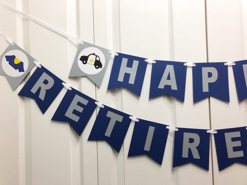 Police retirement retirement police banner happy retirement | Etsy
