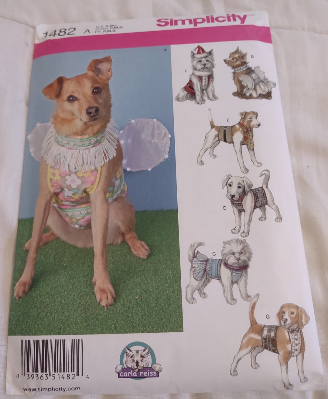 Simplicity Creative Patterns 1482 Dog Clothes in Three Sizes (small ...