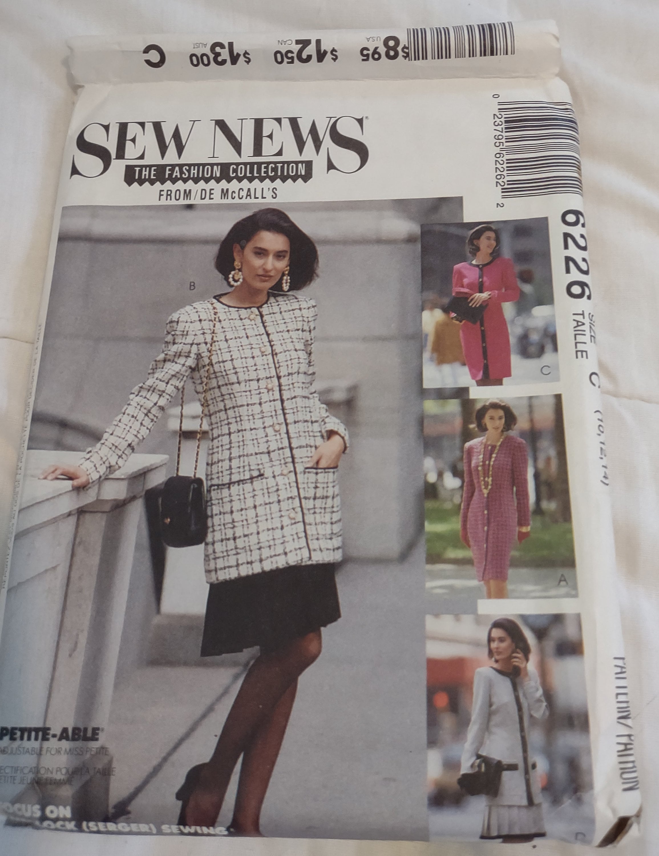 Vintage Chanel-inspired Sewing Pattern Mccall's 6226 Sew News the ...