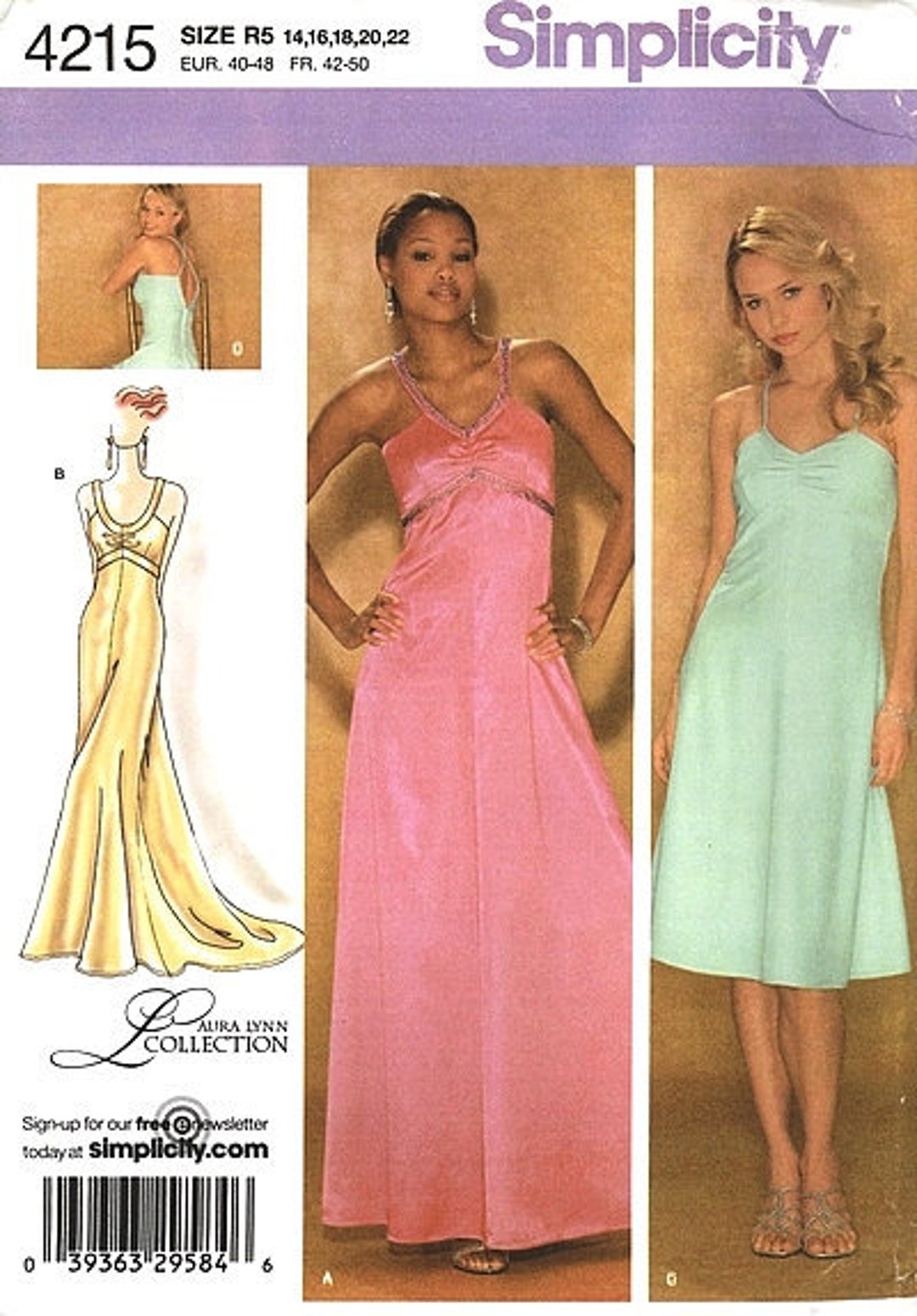Simplicity 4215 Evening Gown or Prom Dress Laura Lynn - Etsy