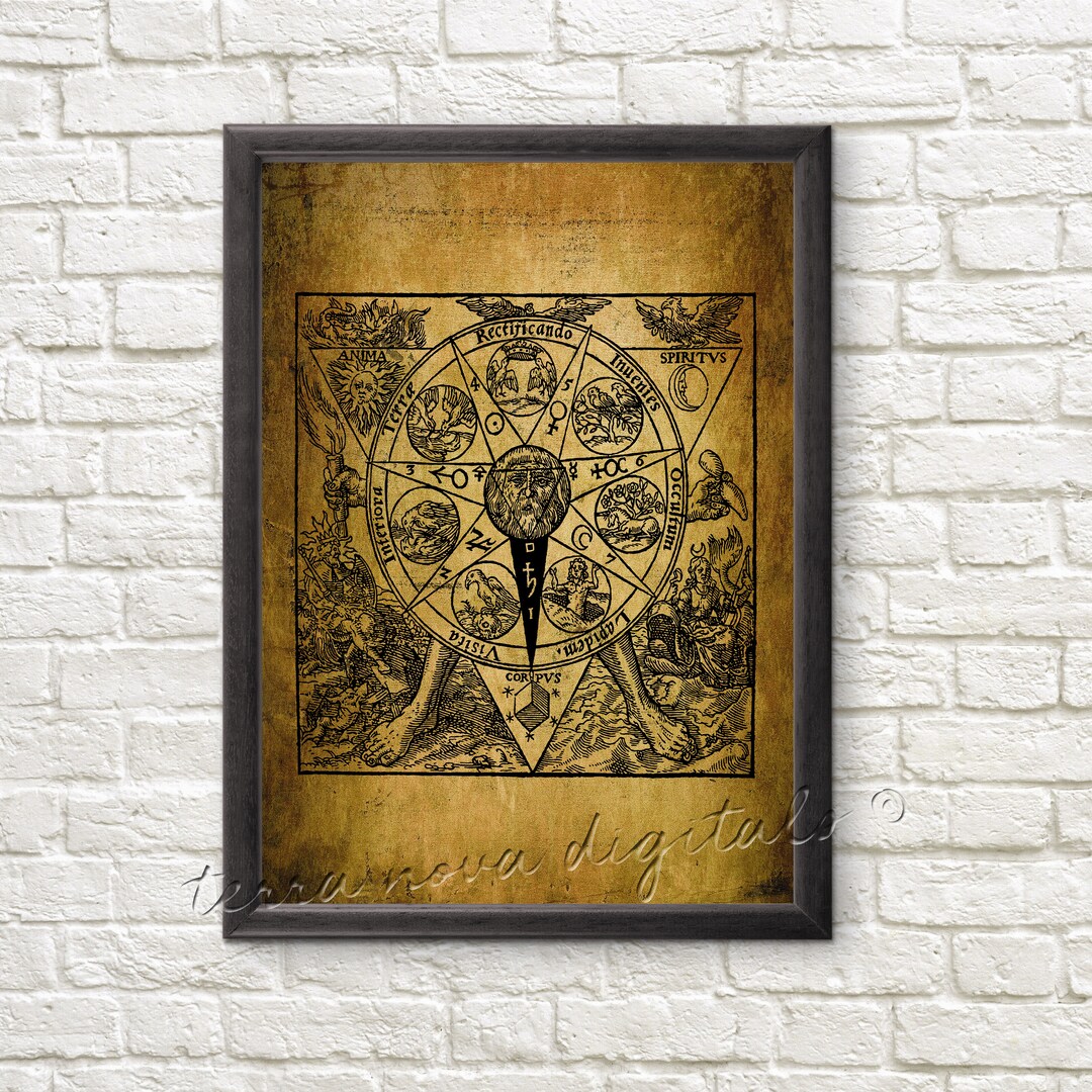 Vintage Alchemy- 8 X 10" Digital Art Print - Home Printable Decor ...
