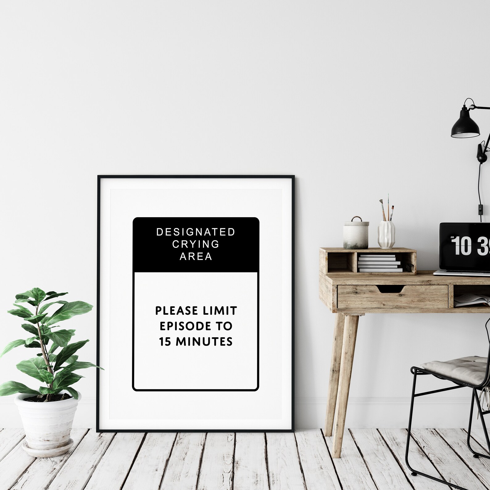 Designated Crying Area Sign or Poster / Funny Wall Art / Multiple Sizes ...