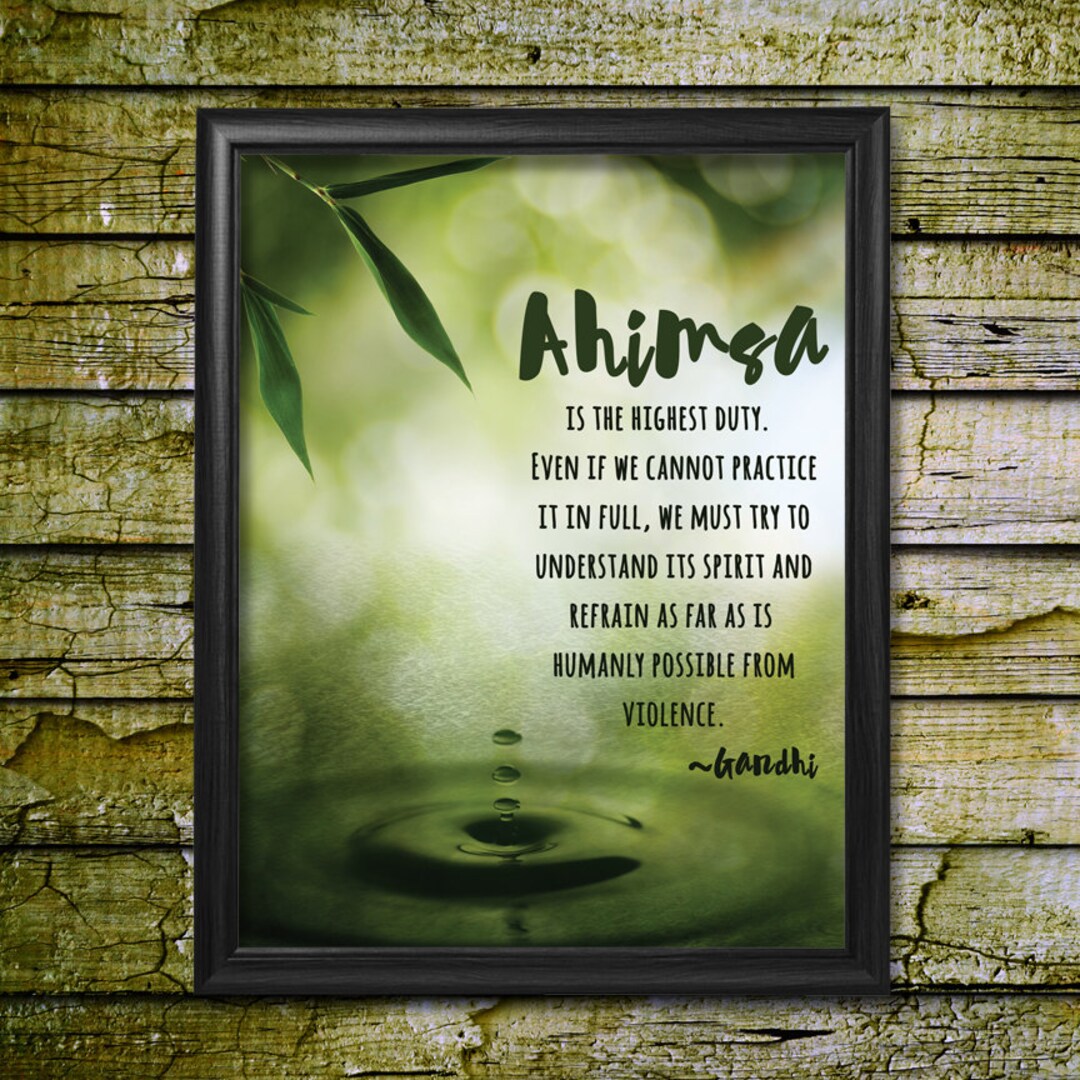 Ahimsa - 8 X 10 Digital Art Print - Printable Decor - Inspirational - Etsy