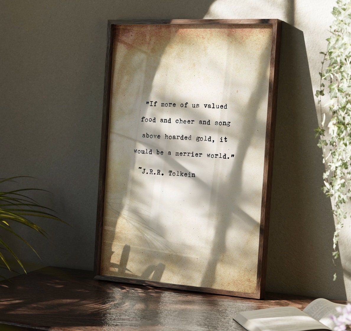 If More of Us Valued / JRR Tolkien Quote/ Multiple Sizes / Instant ...