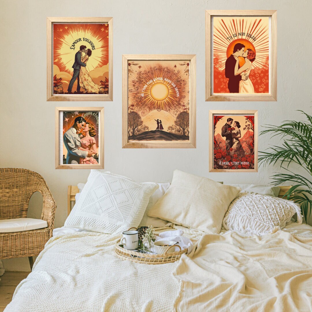 Vintage Valentine's Day Pack,20 Downloadable Designs, French Quote Wall ...