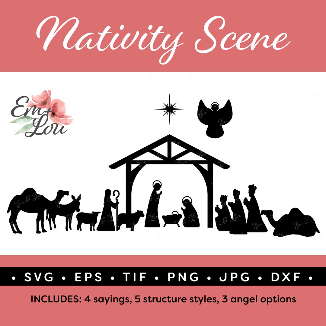 Nativity SVG - Etsy