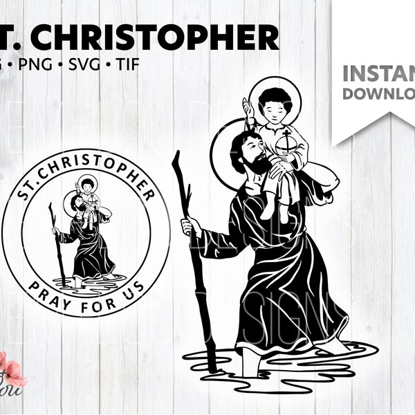 St Christopher Vector - Etsy