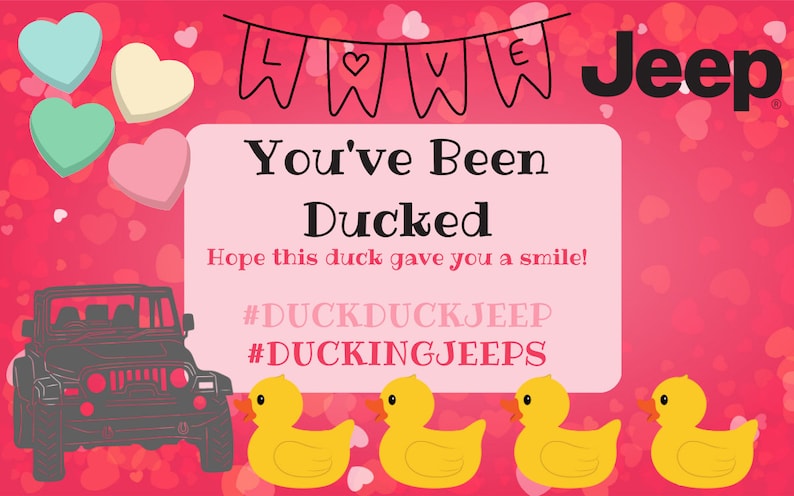 Duck Duck Jeep Gift Bag – Handmade Perler Duck, Car Freshener, Sticker ...