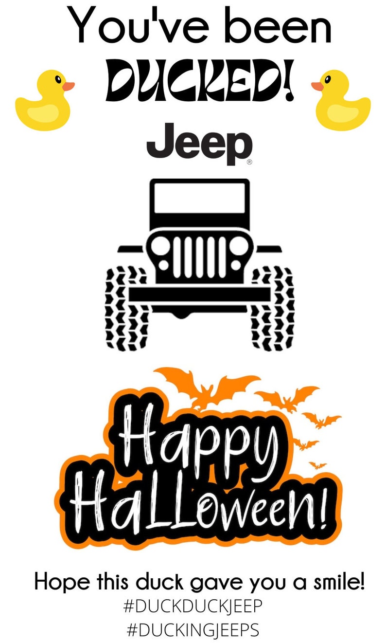 Duck Duck Jeep Gift Bag – Handmade Perler Duck, Car Freshener, Sticker ...