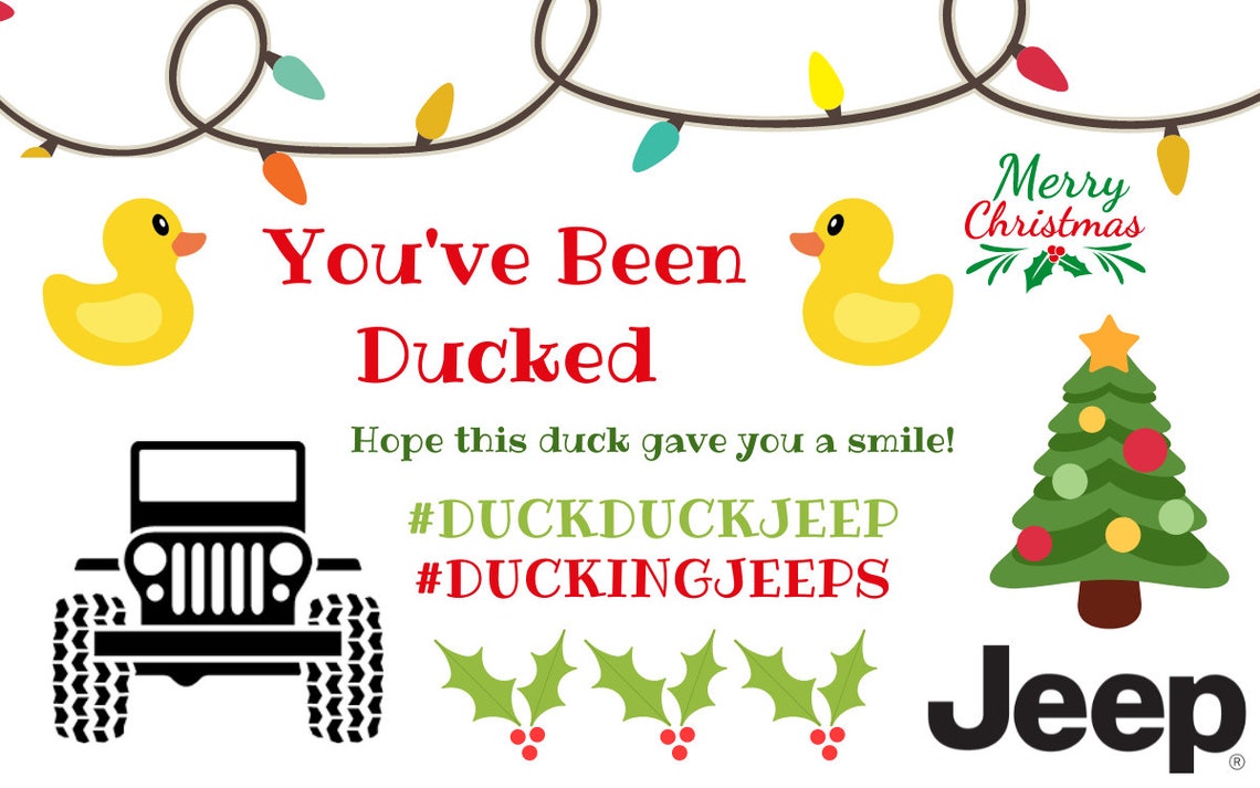 Duck Duck Jeep Gift Bag – Handmade Perler Duck, Car Freshener, Sticker ...