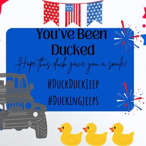 Duck Duck Jeep Gift Bag – Handmade Perler Duck, Car Freshener, Sticker ...