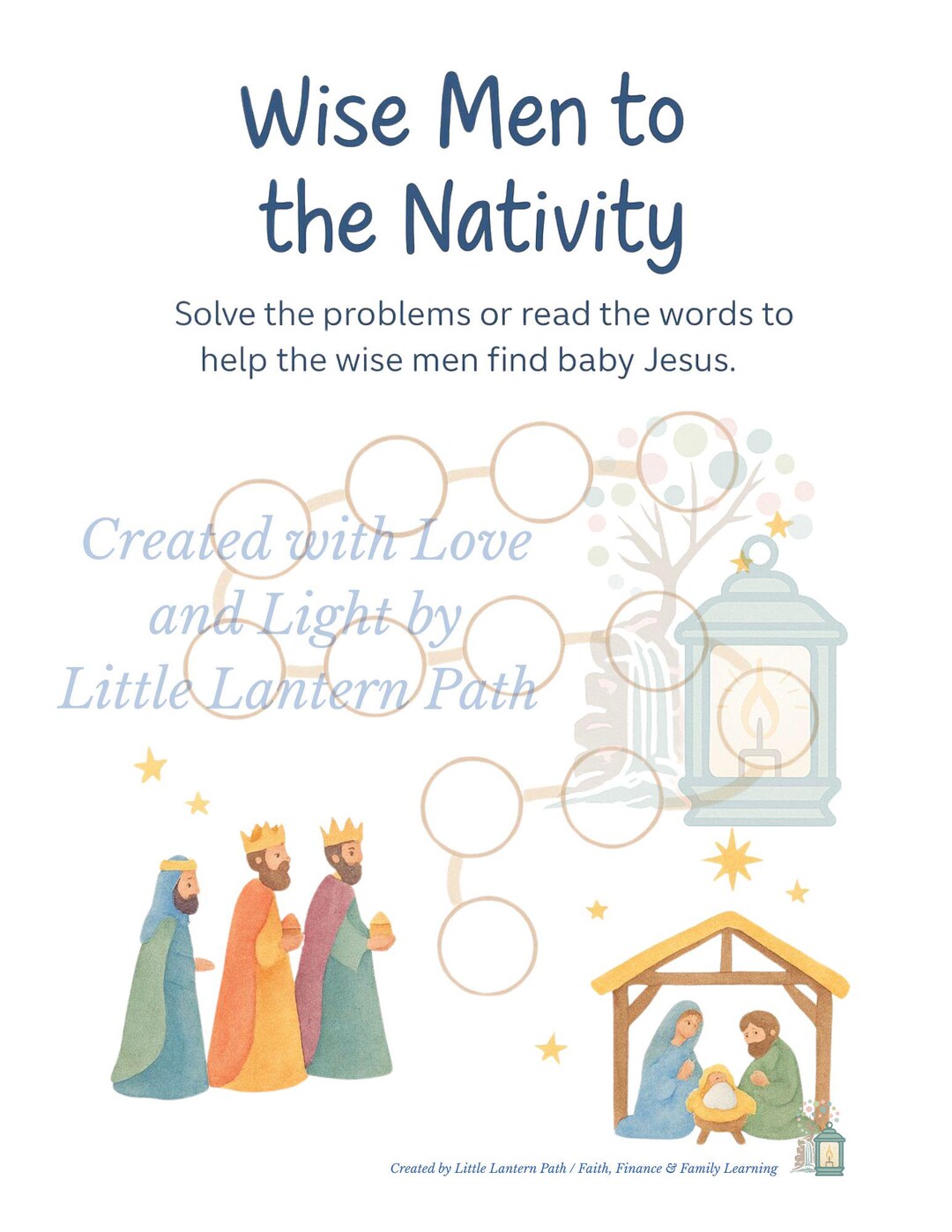 Wise Men Travel to the Nativity | Holiday Learning Printable | Kids ...