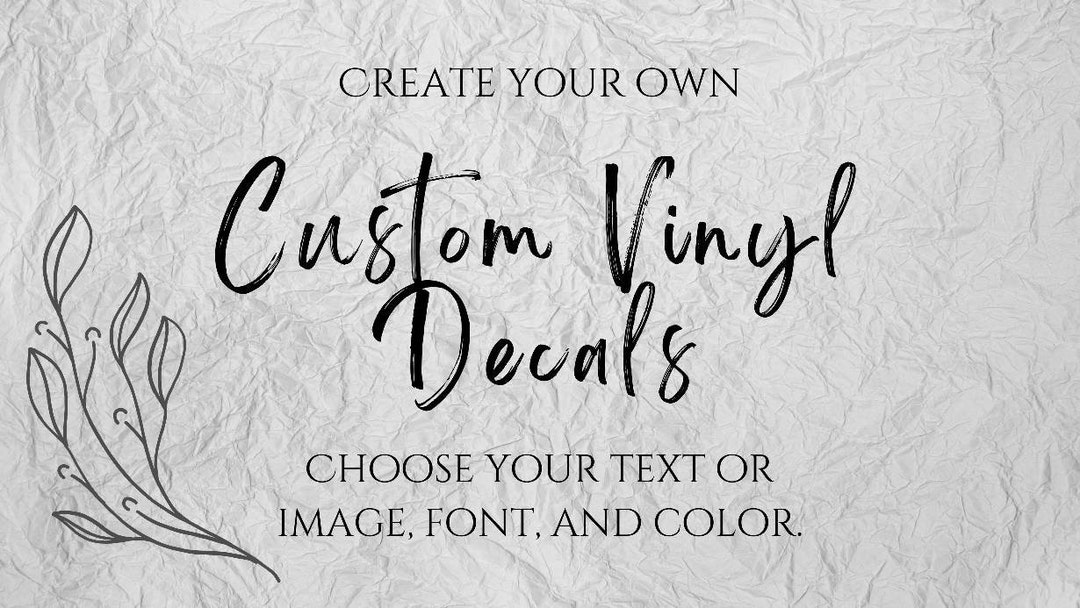 Create Your Own, Vinyl Decals, Choose Your Own, Images - Etsy