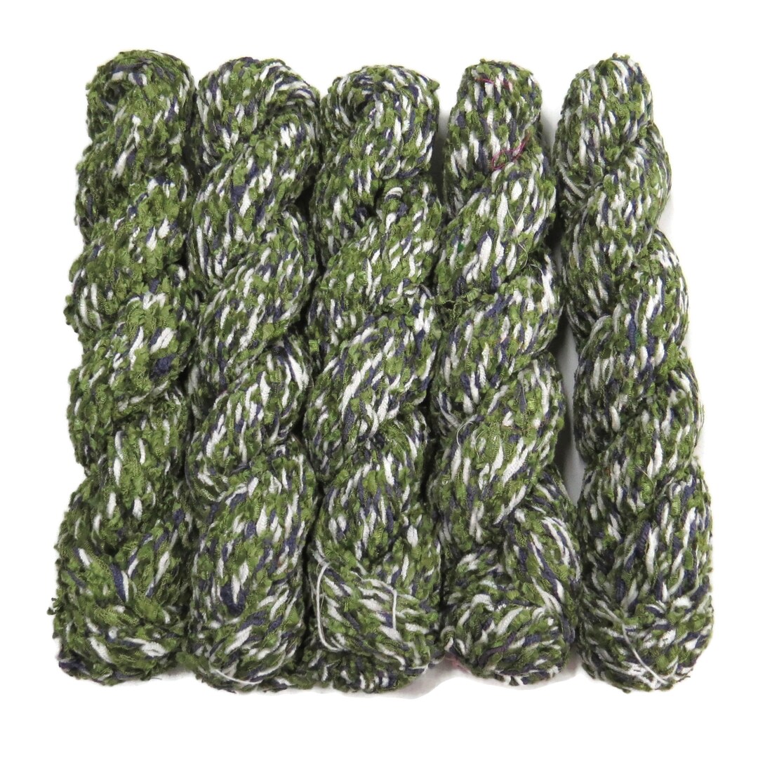 New! Velvet Velour Hand Spun Art Yarn, Color: Green Blend - Etsy