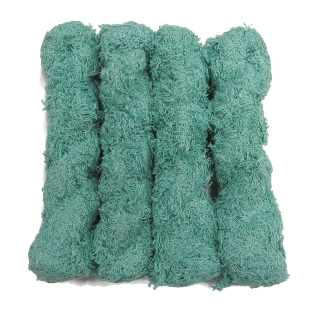 New! Fuzzy Cotton Brushed Vegan Yarn Color: Winter Green - Etsy