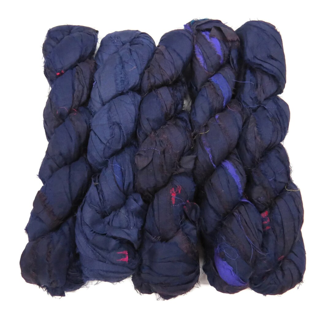 Sale! Irridescent Sari Silk Ribbon Yarn , 100g (50 Yards) Color ...