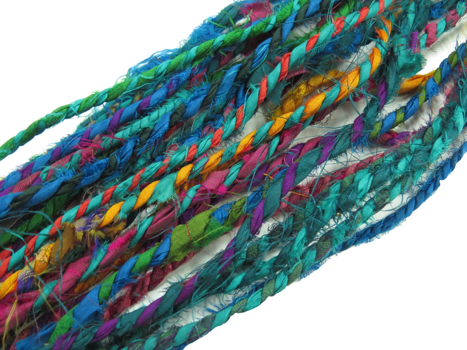 Hand Spun Sari Silk Cording Yarn 2 Ply 100g per Skein - Etsy