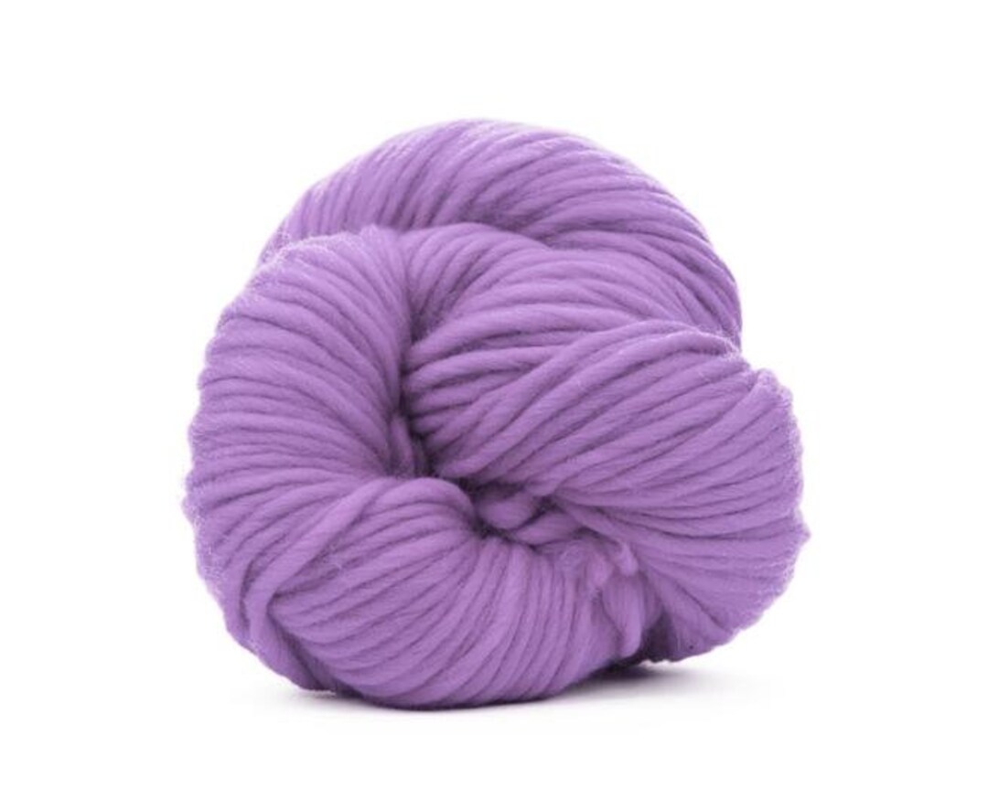 100% Merino Wool Super Chunky Yarn , 100g Color: Lavender - Etsy