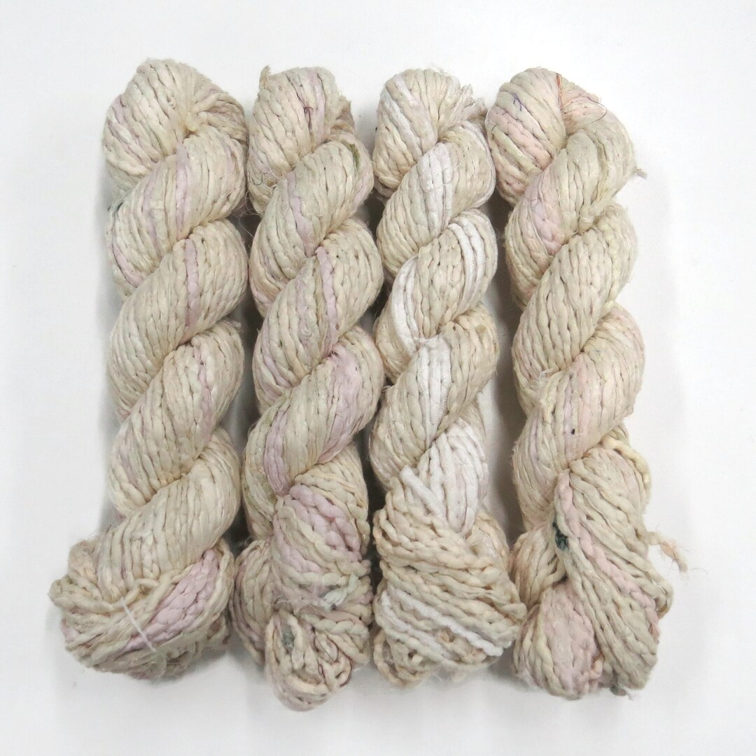 New ! Sari Silk Hemmed Cording, 100g per Skein , Color: Ivory - Etsy