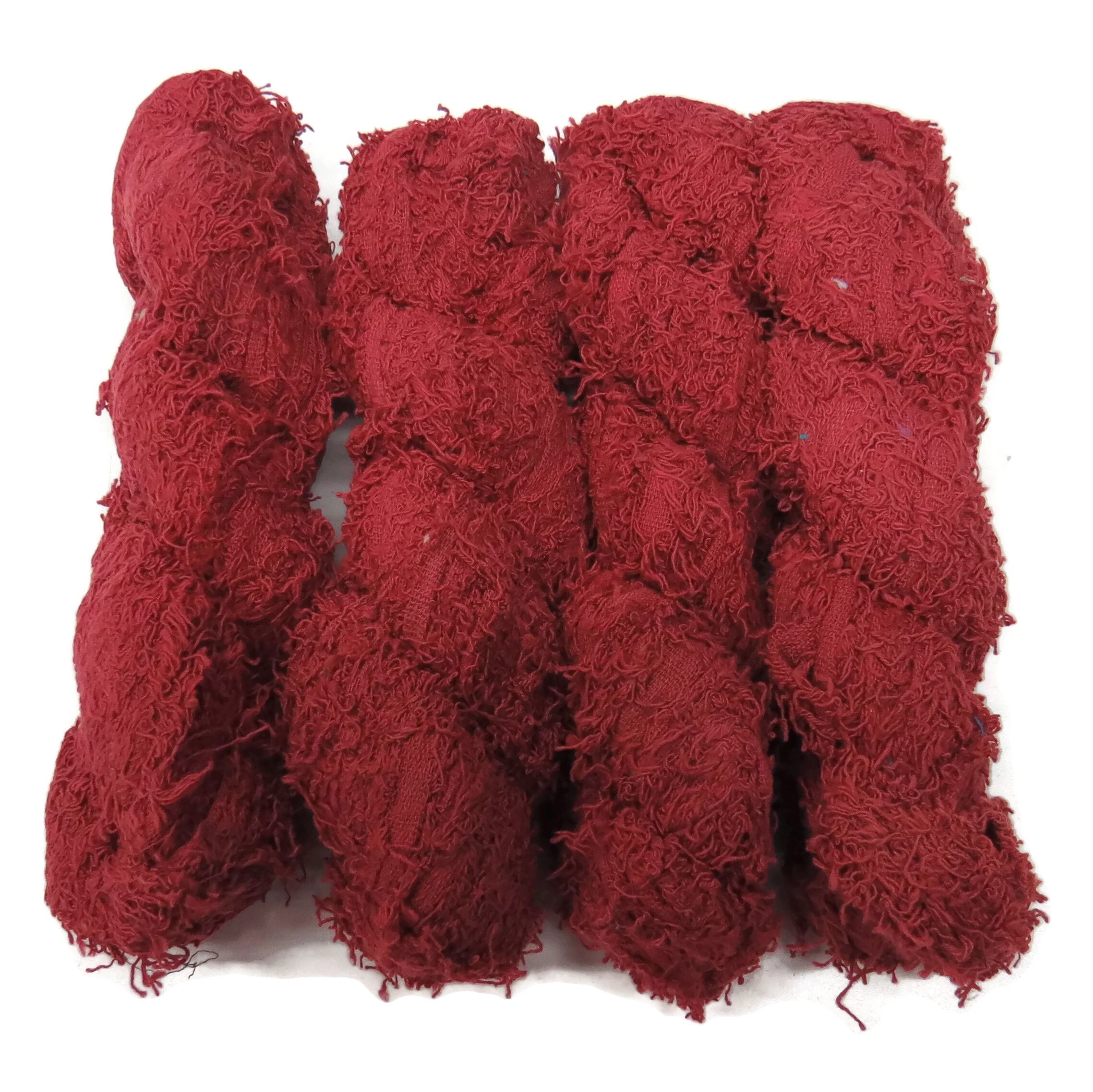 New Fuzzy Cotton Brushed Yarn color: Crimson | Etsy
