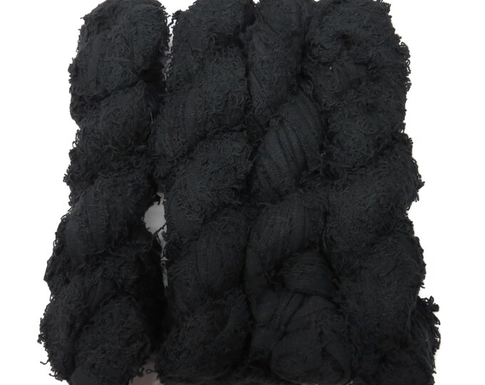 New Fuzzy Cotton Brushed Yarn Color: Black - Etsy