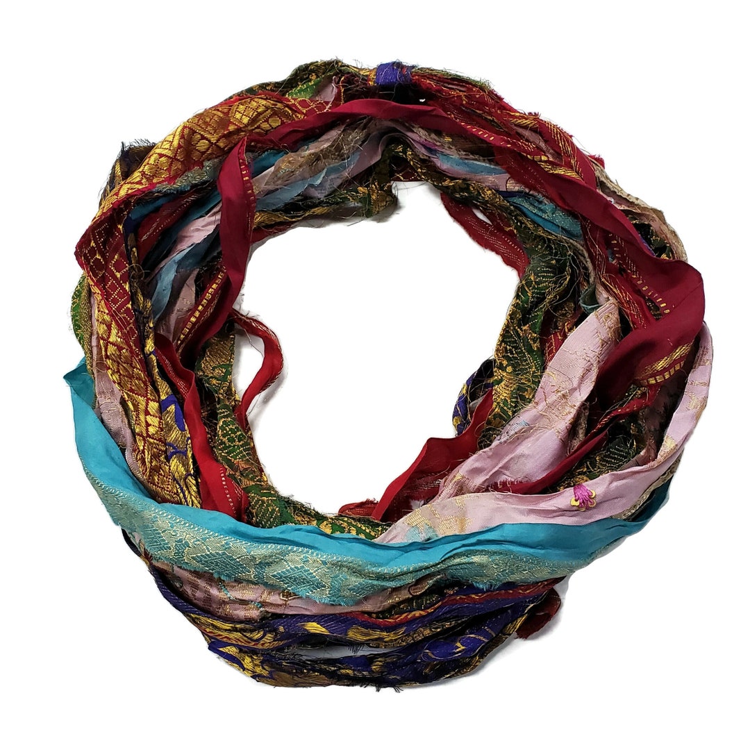 New Lurex Metallic Thread Sari Silk Ribbon With Designs - Etsy