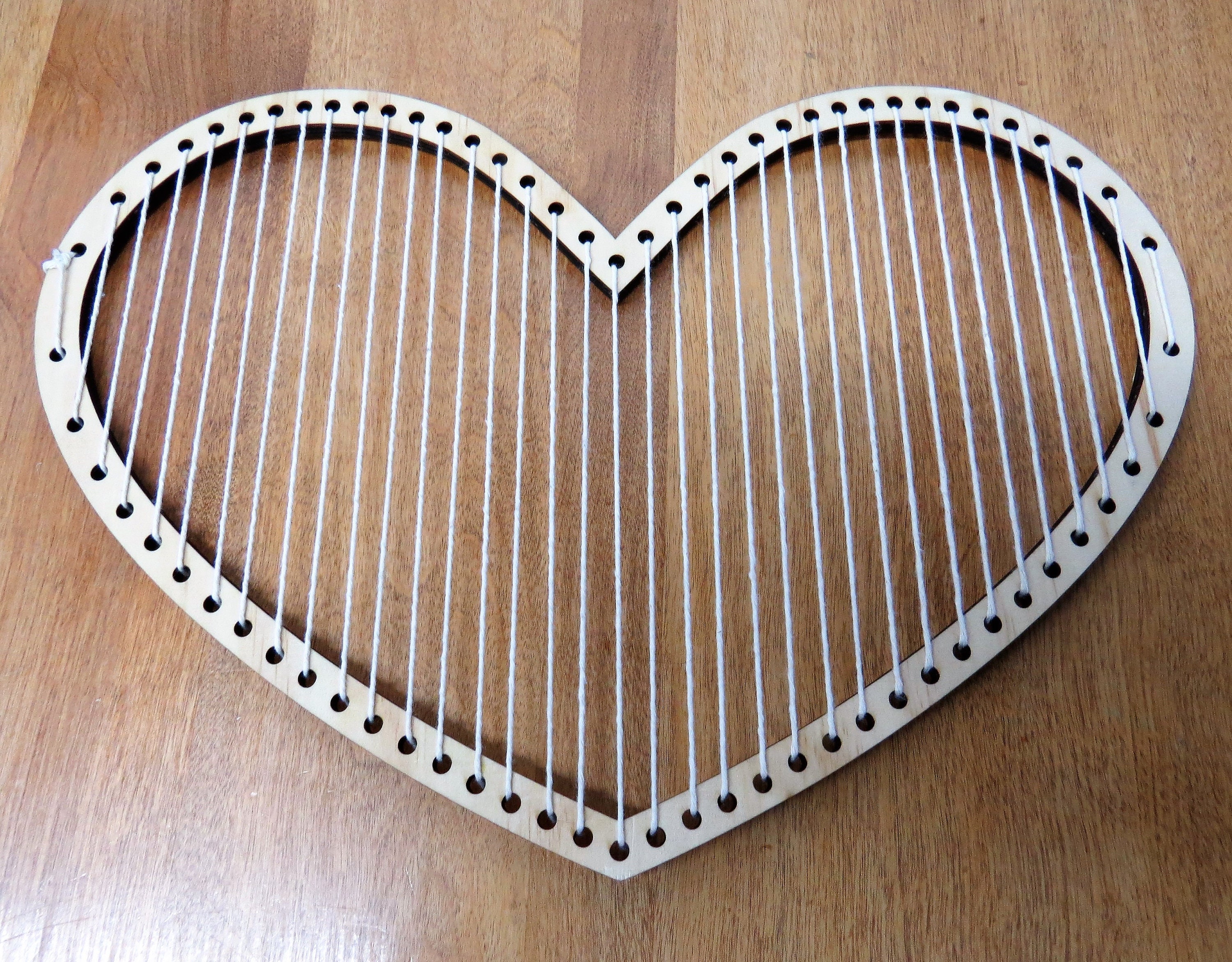 Heart Shape Weaving Frame Loom, Woven Wall Art , to Tapestry Weaving ...