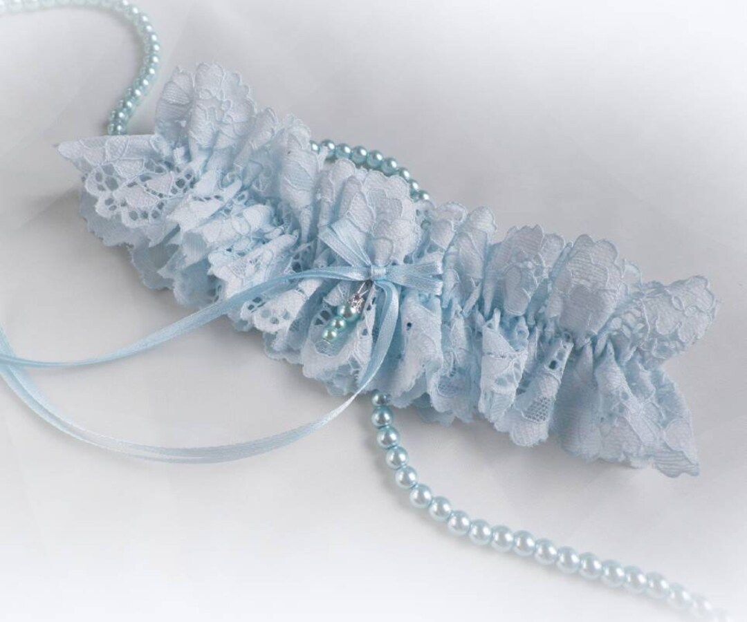 Something Blue for Your Wedding Day Soft Delicate Lace Garter Toss ...