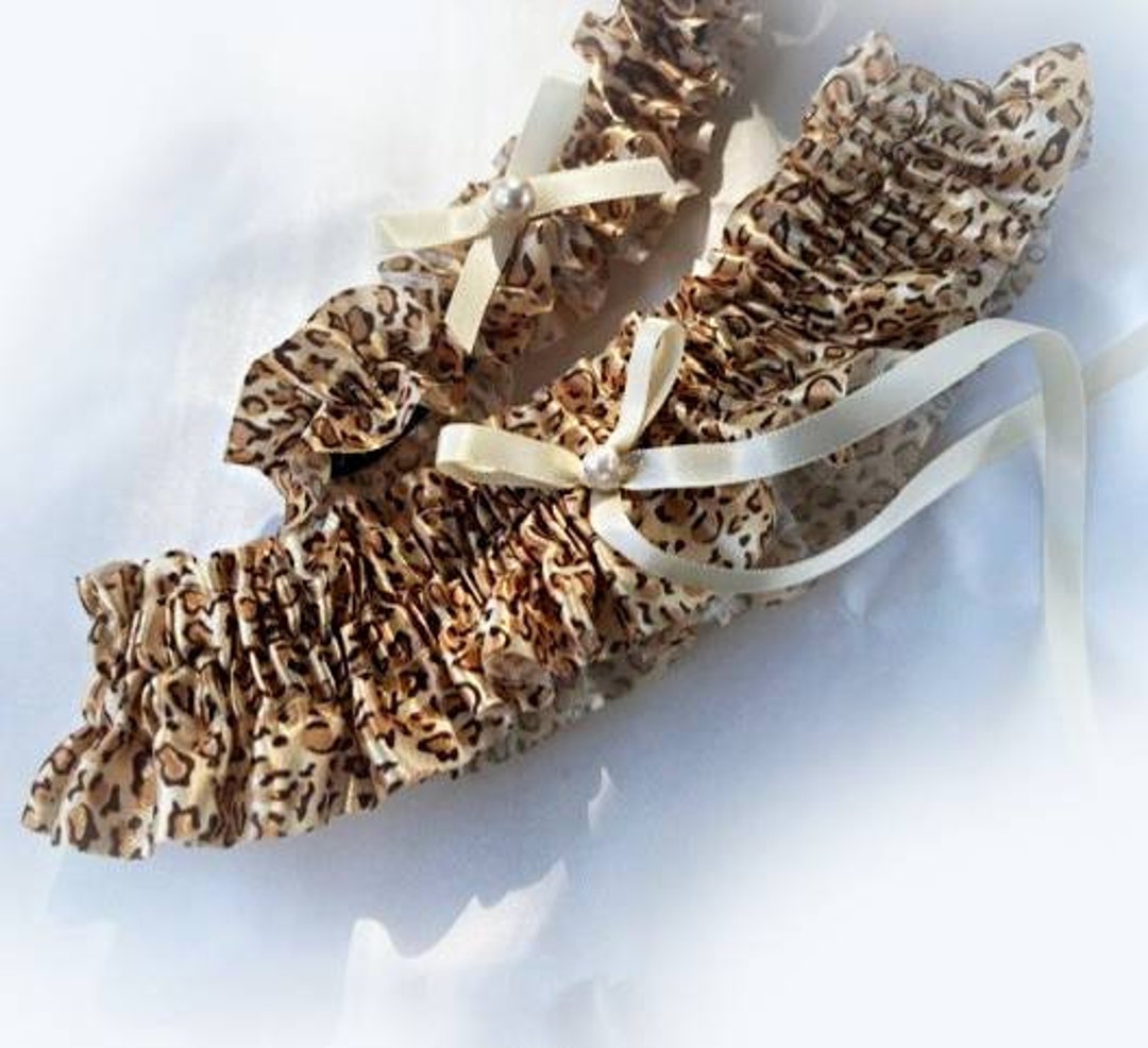UK Leopard Animal Print Garters Set Wedding Garter Bridal Toss Throw ...