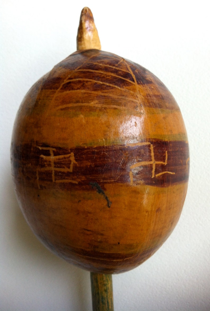 HAITI Single Maraca. Rare ! EXTREMELY Rare! Handmade & Carved. Circa ...