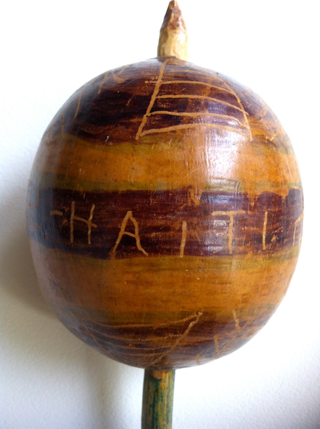 HAITI Single Maraca. Rare ! EXTREMELY Rare! Handmade & Carved. Circa ...