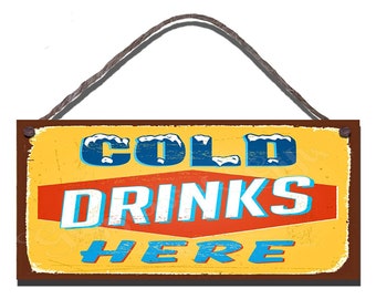 Cold Drinks Sign | Etsy