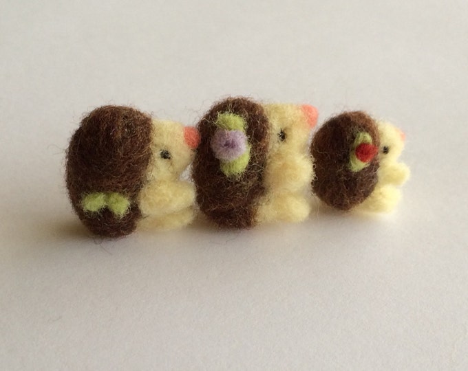 Hedgehog Family Set Needle Felted Micro Miniatures - Etsy
