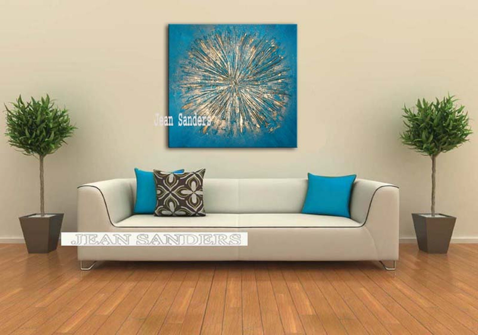 JEAN SANDERS 60x60cm abstract art painting ORIGINAL | Etsy