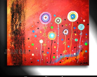 JEAN SANDERS 60x60cm Abstract Art Painting ORIGINAL | Etsy
