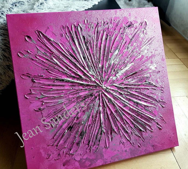 JEAN SANDERS 60x60cm Abstract Art Painting ORIGINAL | Etsy