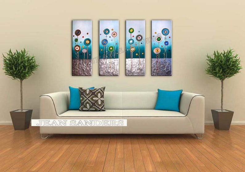 JEAN SANDERS abstraktes 4 teiliges Bild mit Struktur - Etsy.de