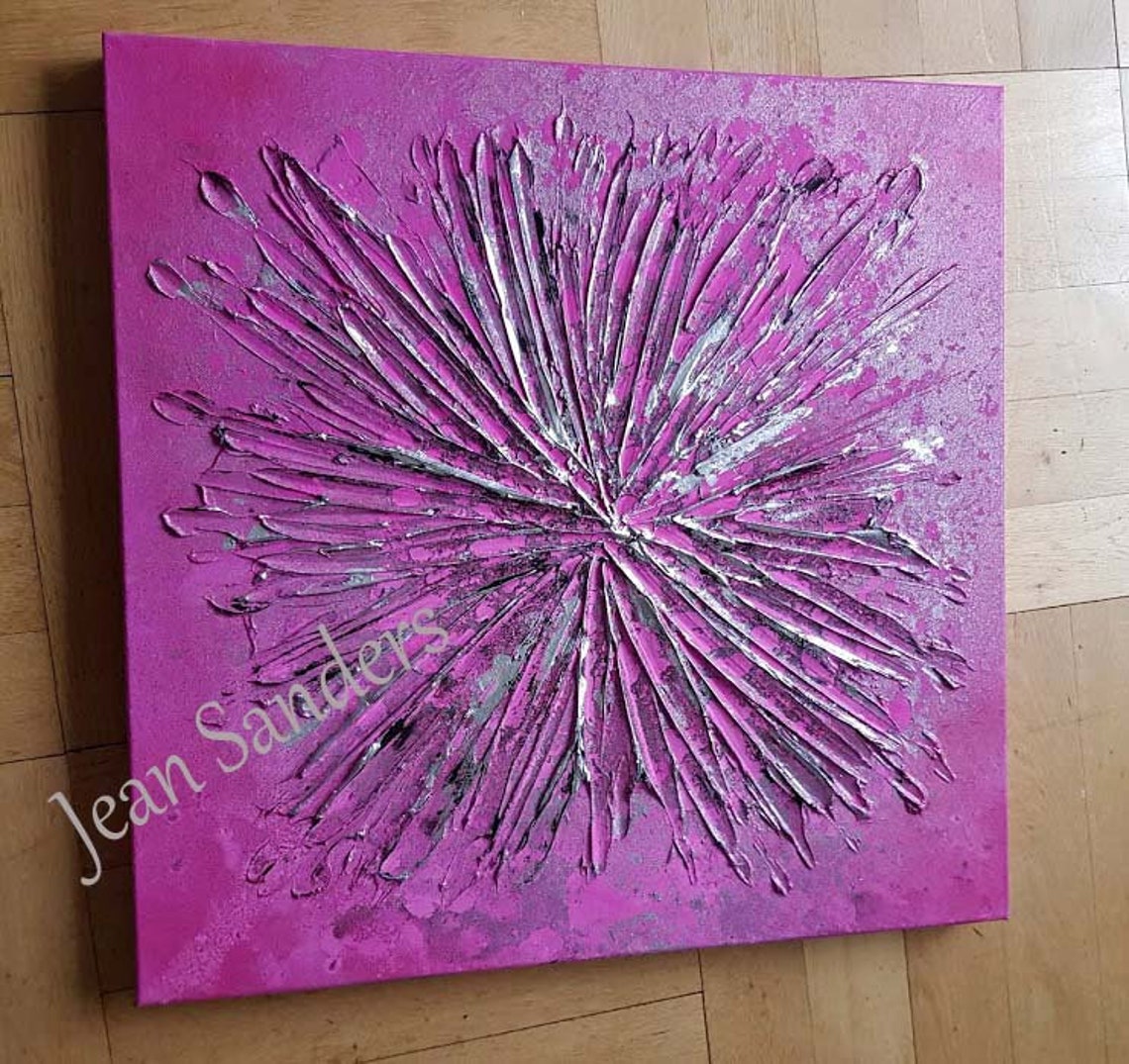 JEAN SANDERS 60x60cm Abstract Art Painting ORIGINAL | Etsy