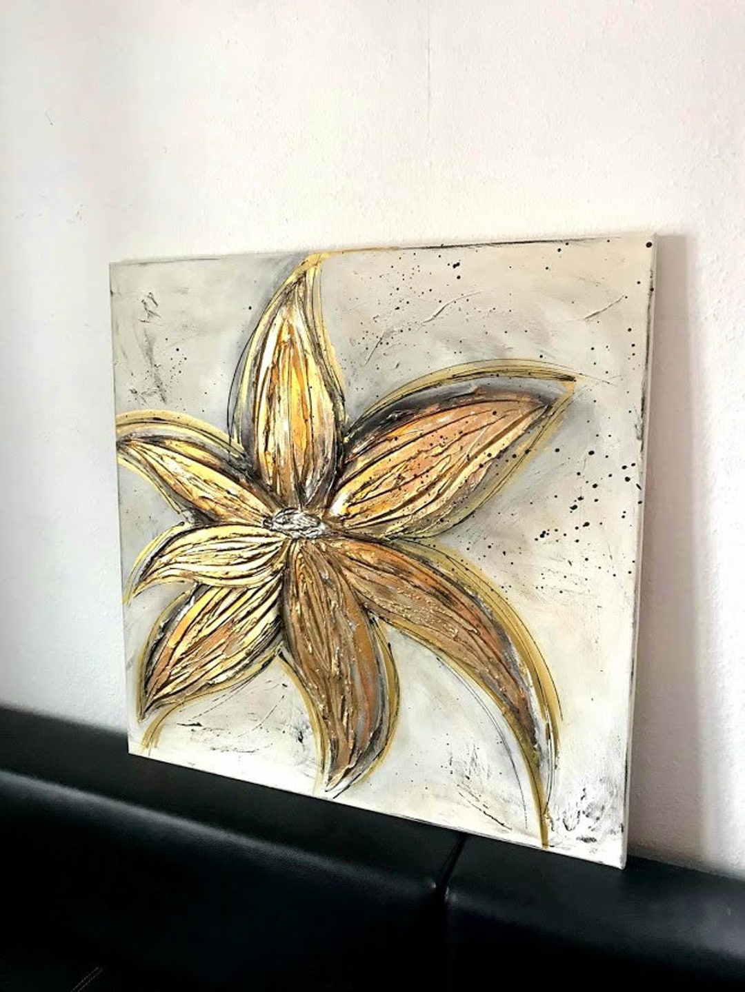 Jean Sanders, 90x90cm Originale,Bild STRUKTURGEMÄLDEabstrakt,Struktur ...