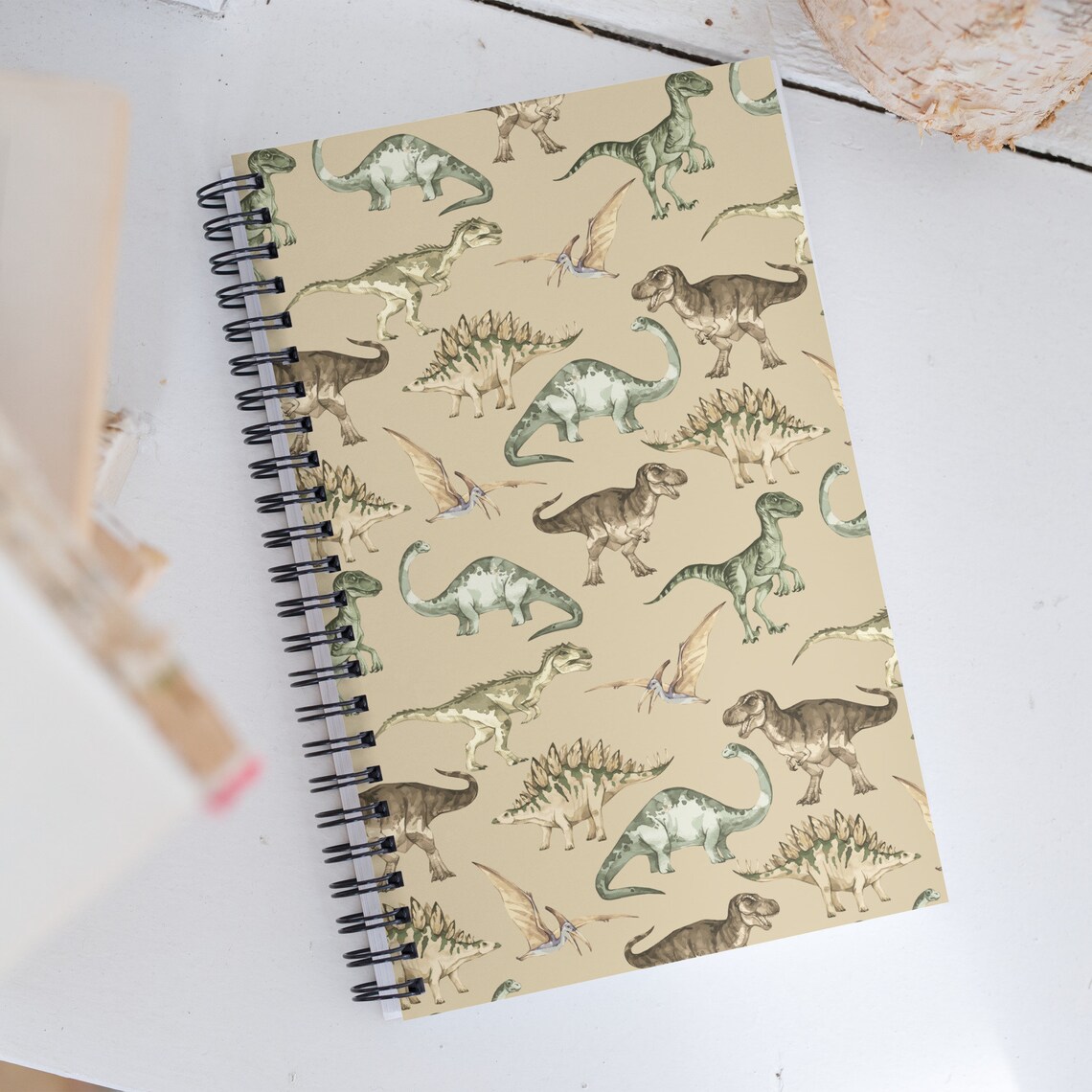 Dinosaur Spiral Notebook, Dinosaur Notebook - Etsy