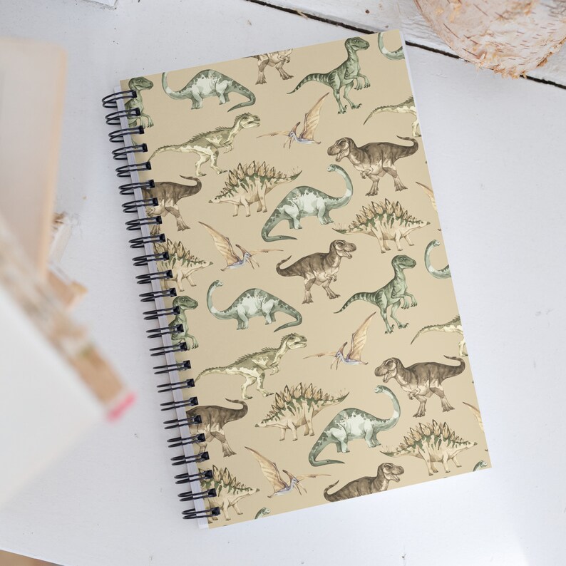Dinosaur Spiral Notebook, Dinosaur Notebook - Etsy
