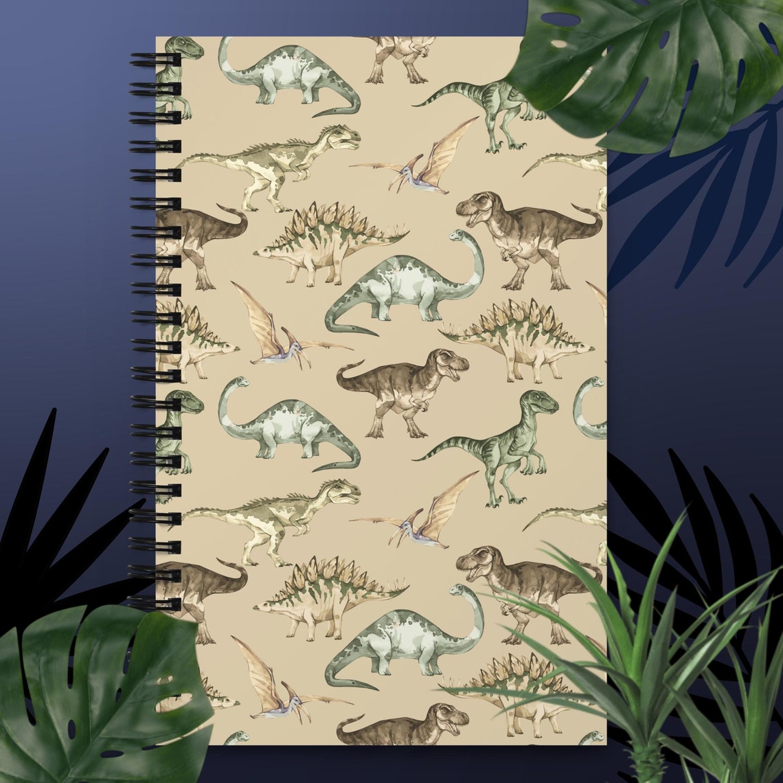 Dinosaur Spiral Notebook, Dinosaur Notebook - Etsy