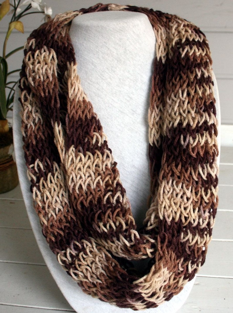 Shades of Brown Make This Infinity Scarf a Great Accessory to Any ...