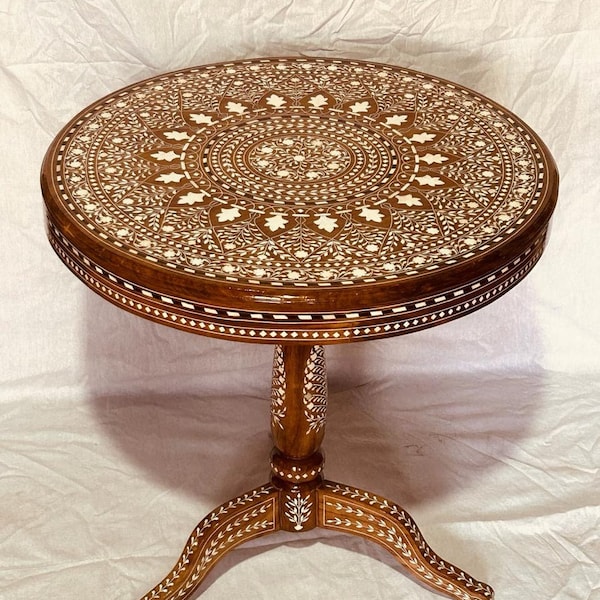 Bone Inlay Table - Etsy