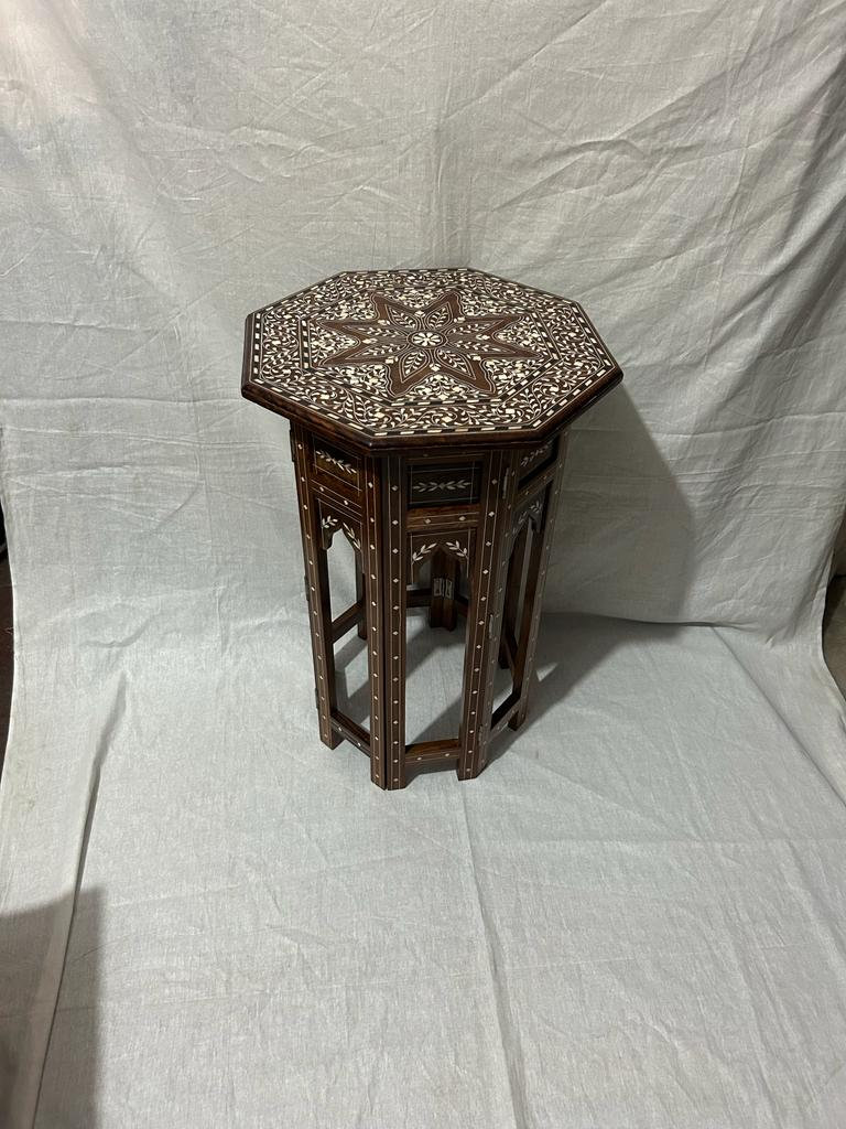 Custom Bone Inlay Coffee Table, Bone Inlay Furniture Handmade Wood ...