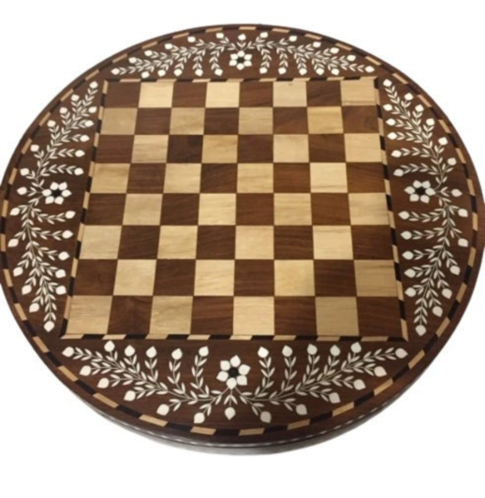 Unique Handmade Inlaid Chess Table Functional Art for Game - Etsy